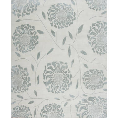 Samad Rugs Modern Tibet Damask Area Rug in Sage | Perigold