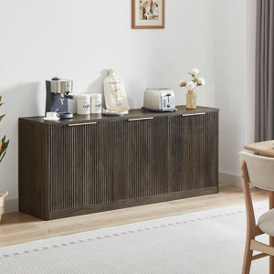 Ebern Designs 59" Fluted Sideboard Buffet Cabinet With Storage, Large ...