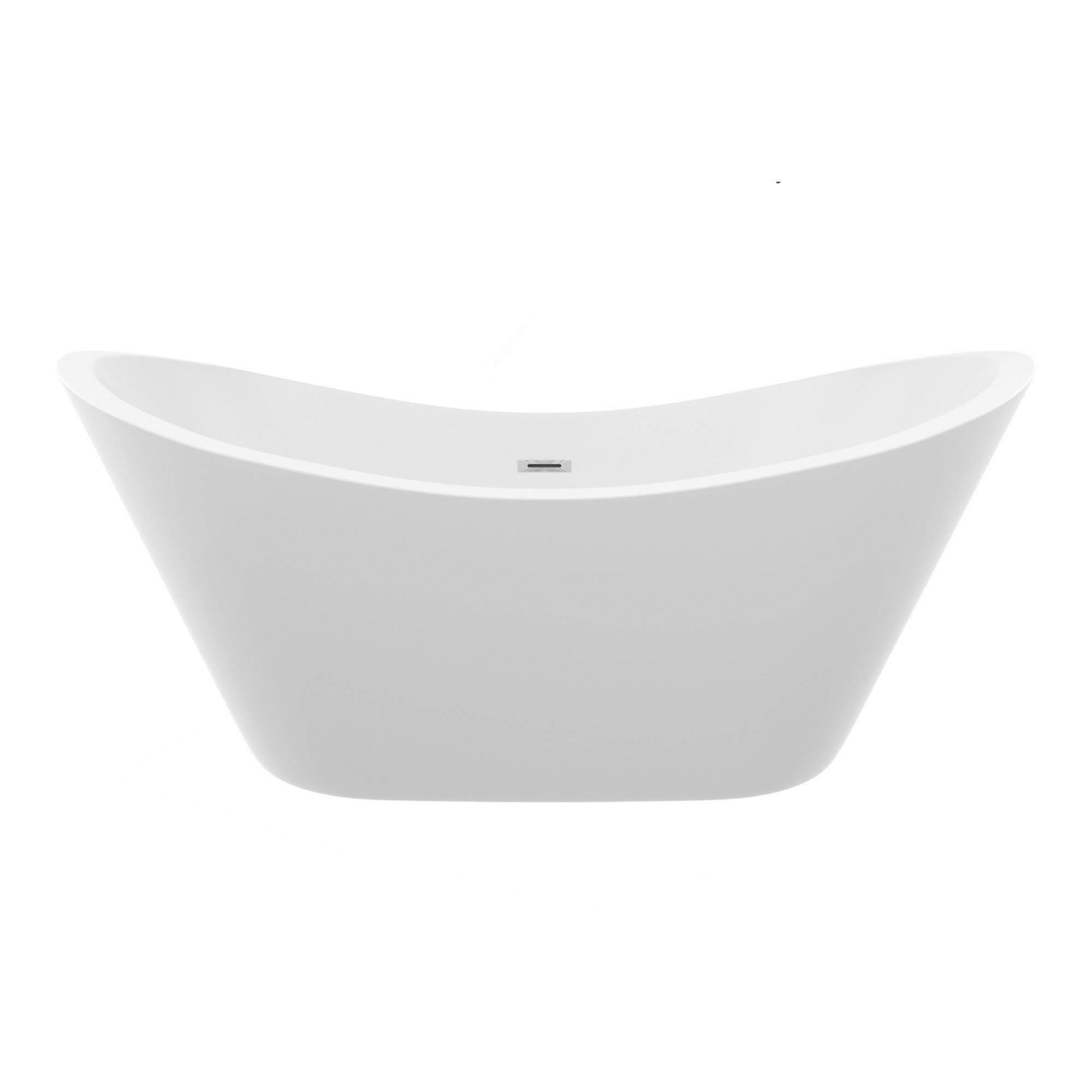 Tingkunke 67" Acrylic Freestanding Bathtub, Stand Alone Soaking Tub ...