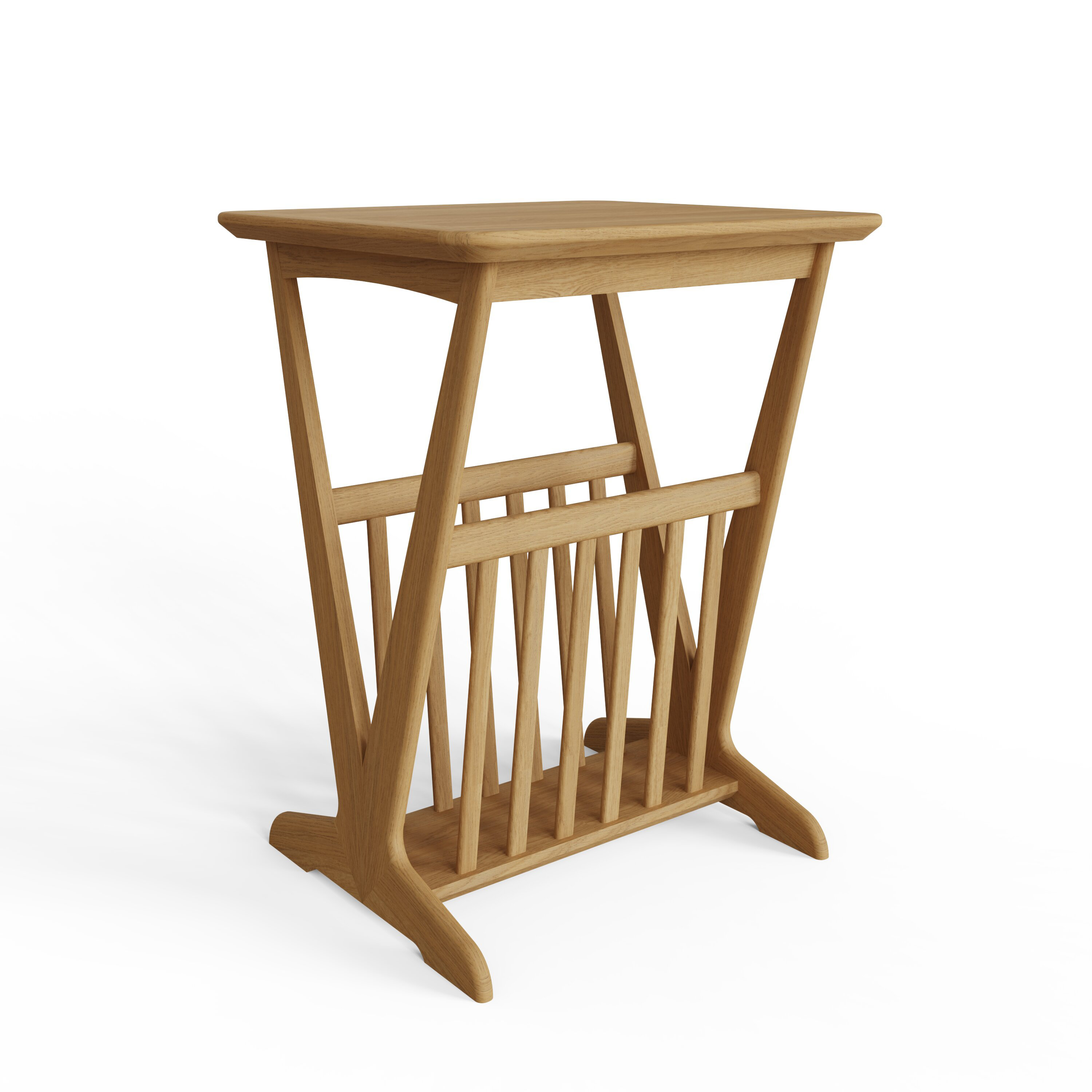 Natur Pur Angie Wood Free Standing Magazine Rack | Wayfair.co.uk