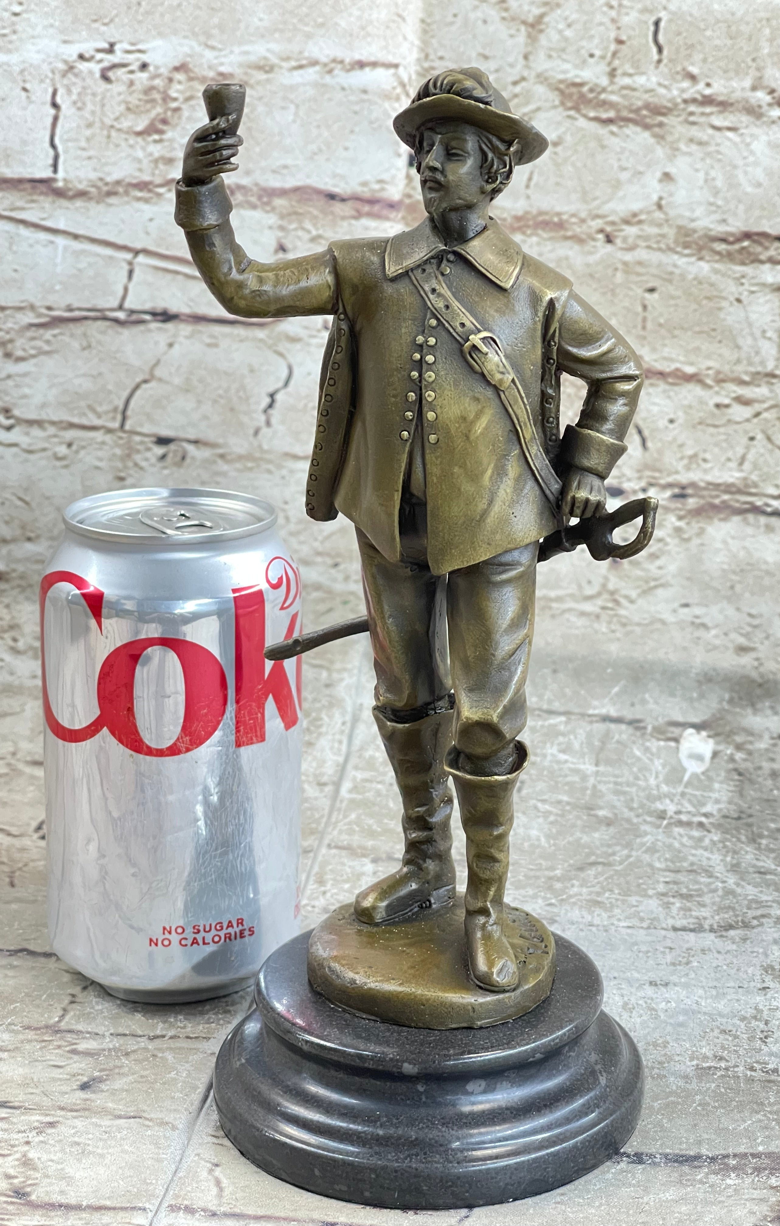 Darby Home Co Real Pure Clic Bronze Cavalier Cavalry Soldier ...
