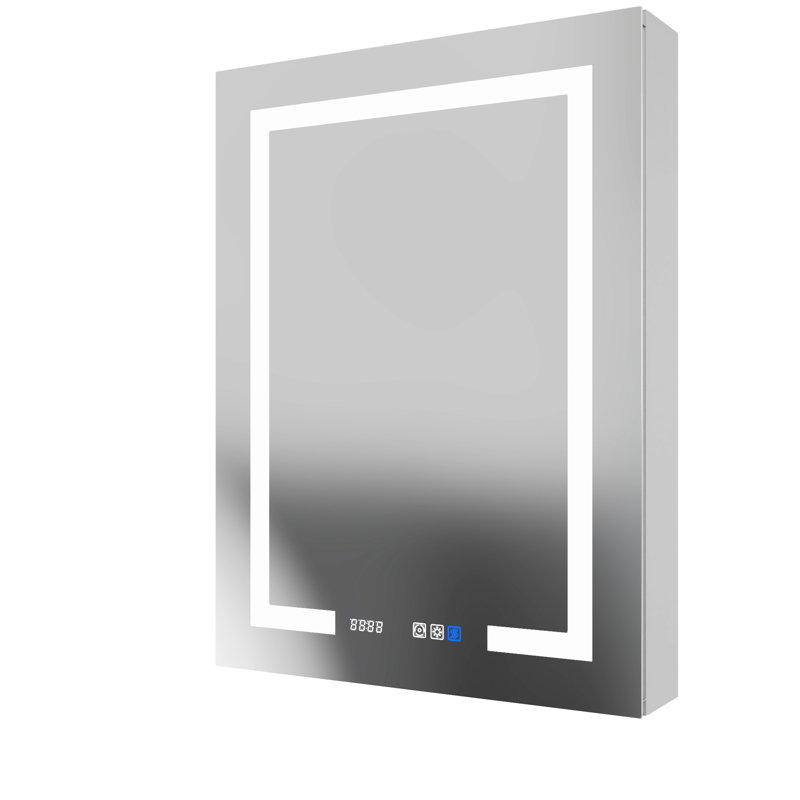 Brayden Studio® Lighted Medicine Cabinet 24 X 32 Inch | Wayfair