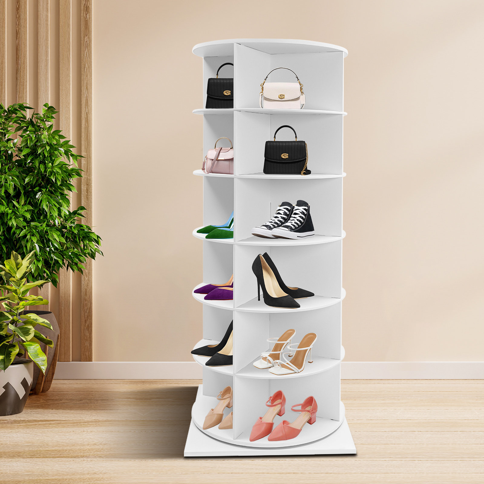 Latitude Run® 24 Pair Rotating Shoe Rack | Wayfair