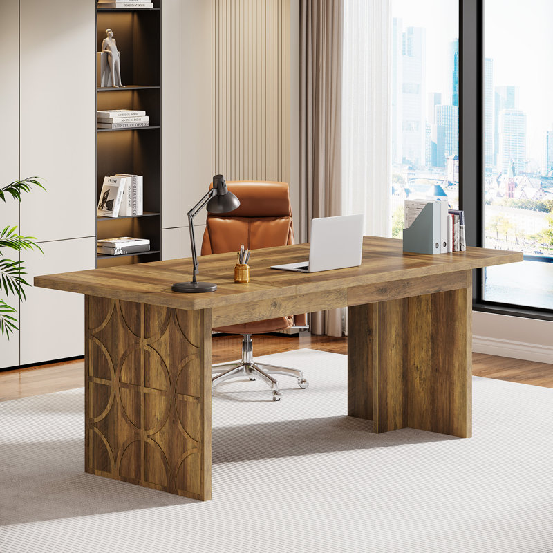 Millwood Pines 70.87 Inches Large Executive Desk | Wayfair