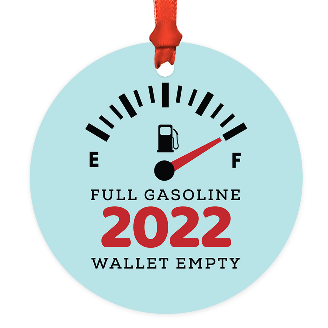 The Holiday Aisle® Funny Gas Round Metal Christmas Ornament 2022, Fuel ...