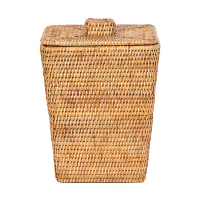 wicker trash can large