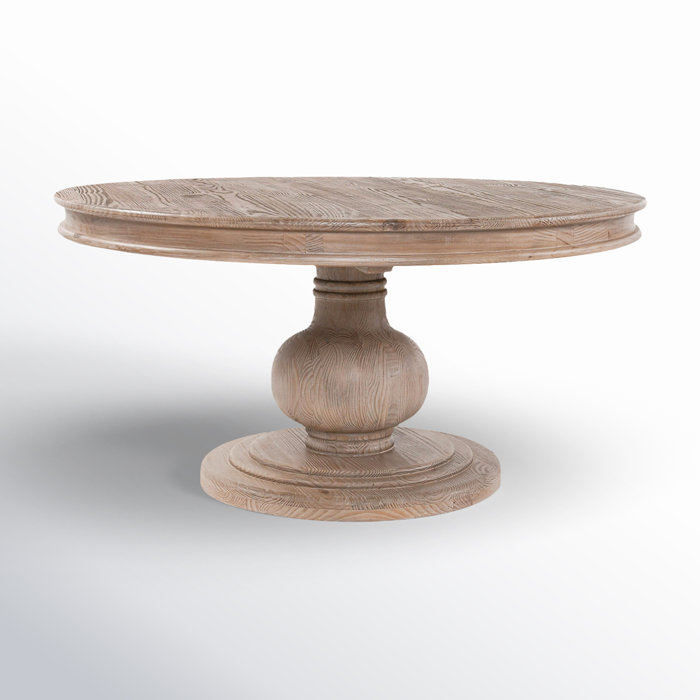 Birch Lane™ Dadeville Pine Round Solid Wood Dining Table & Reviews ...