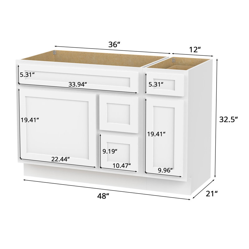 Home Beyond 48'' Single Bathroom Vanity Base Only | Wayfair