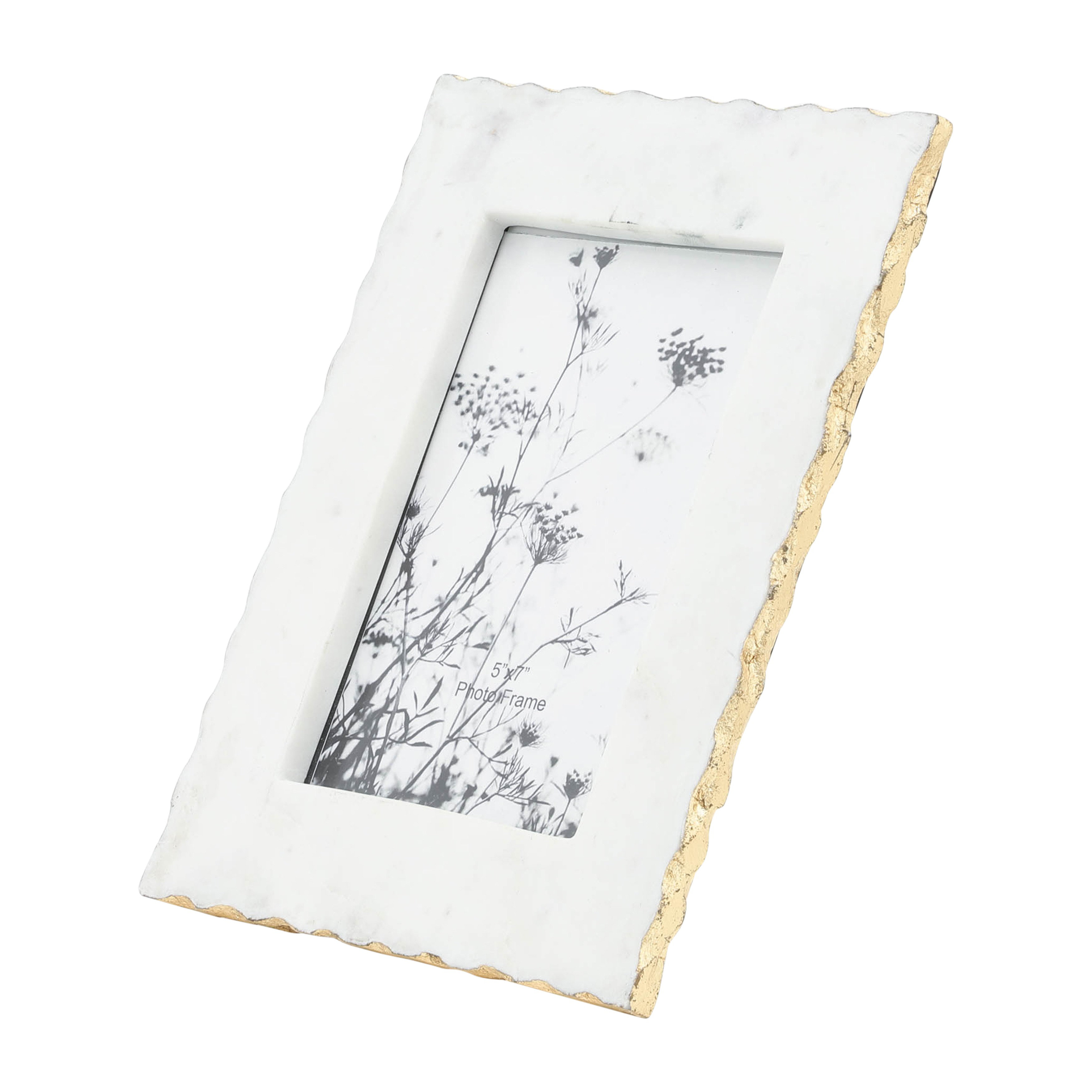 Willa Arlo Interiors Whitby White Marble Jagged Edges Photo Frame ...