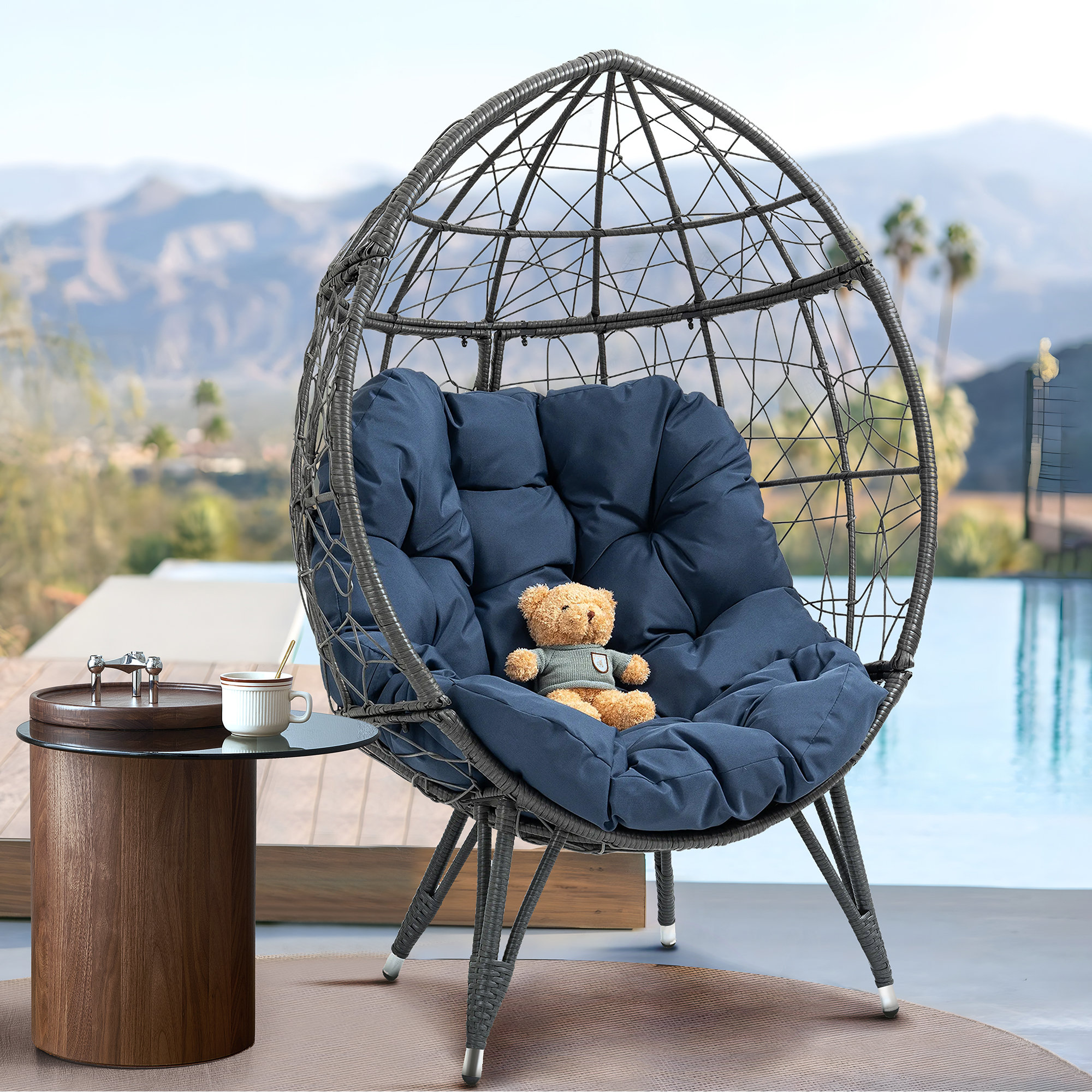 Dakota Fields 1 Person Egg Chair with Stand - Wayfair Canada