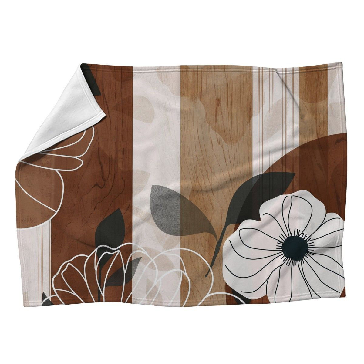 VisionDecor Abstract Flora Fleece Throw Blanket - Abstract Throws for ...