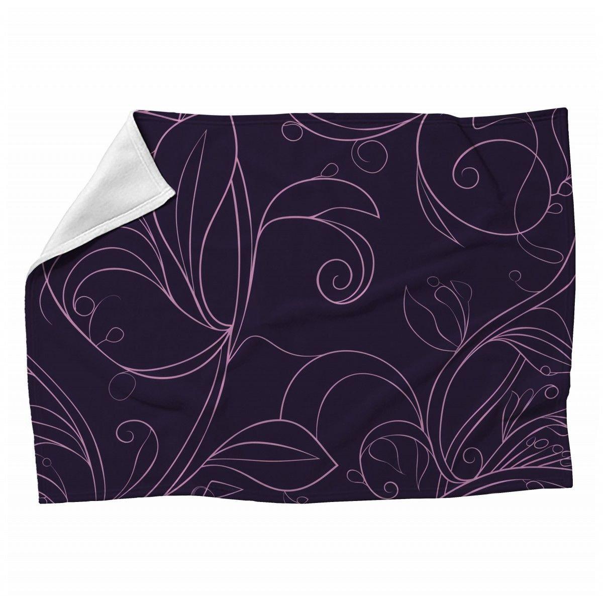 VisionDecor Floral pattern Fleece Throw Blanket - Art Throws for Sofas ...