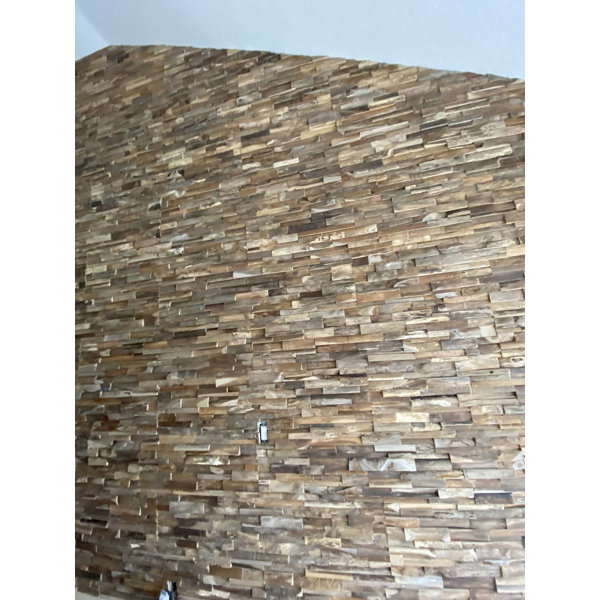 Java Creations Matrix 12" x 48" Reclaimed Engineered Wood Wall ...