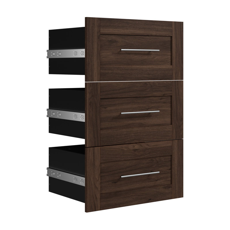 Latitude Run® 3 Drawer Set For 25-Inch Closet Organizer, Closed Storage ...