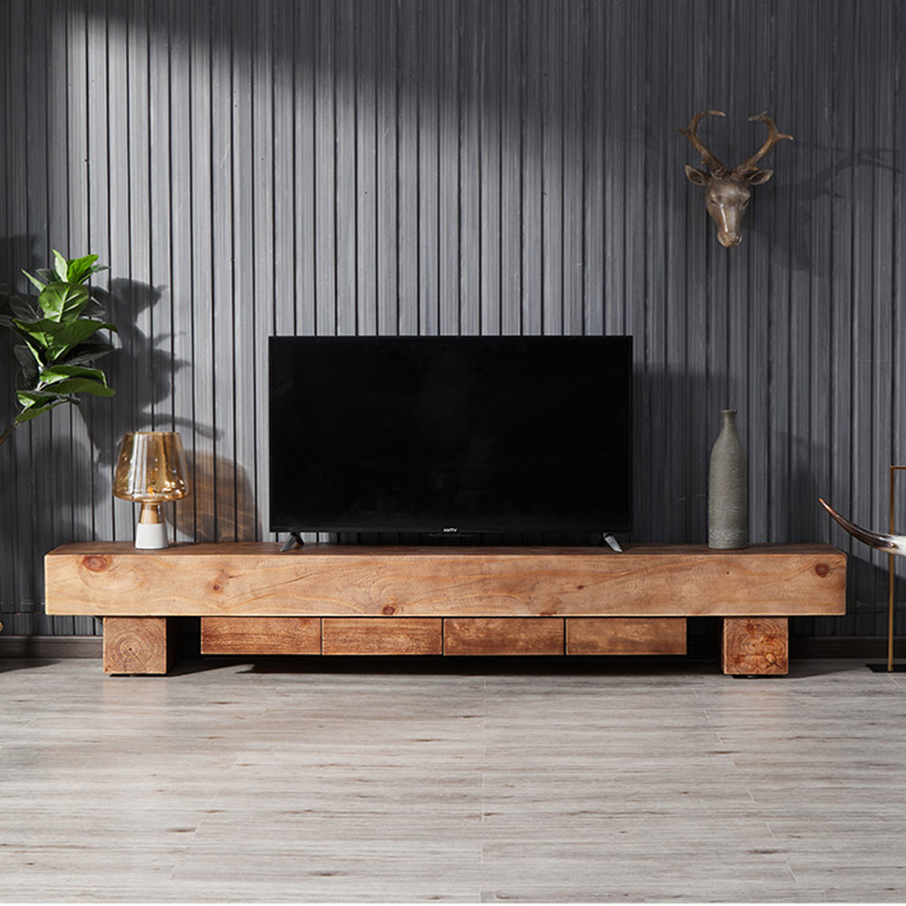 LIZIYE Nordic style simple log TV cabinet | Wayfair