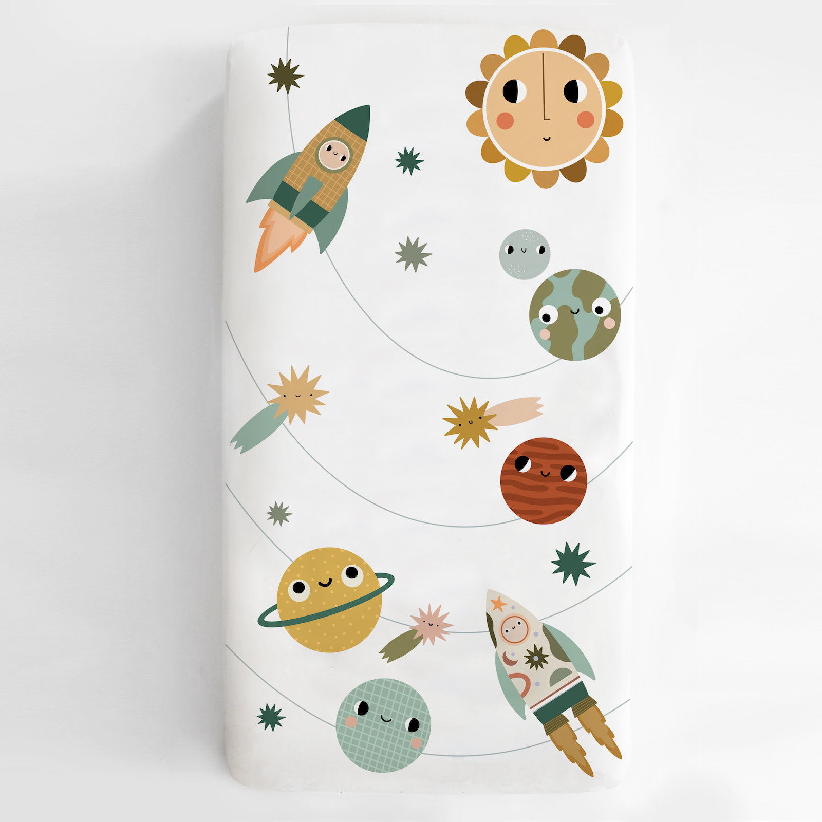 Rookie Humans Space Explorer Crib Sheet and Swaddle Bundle | Wayfair