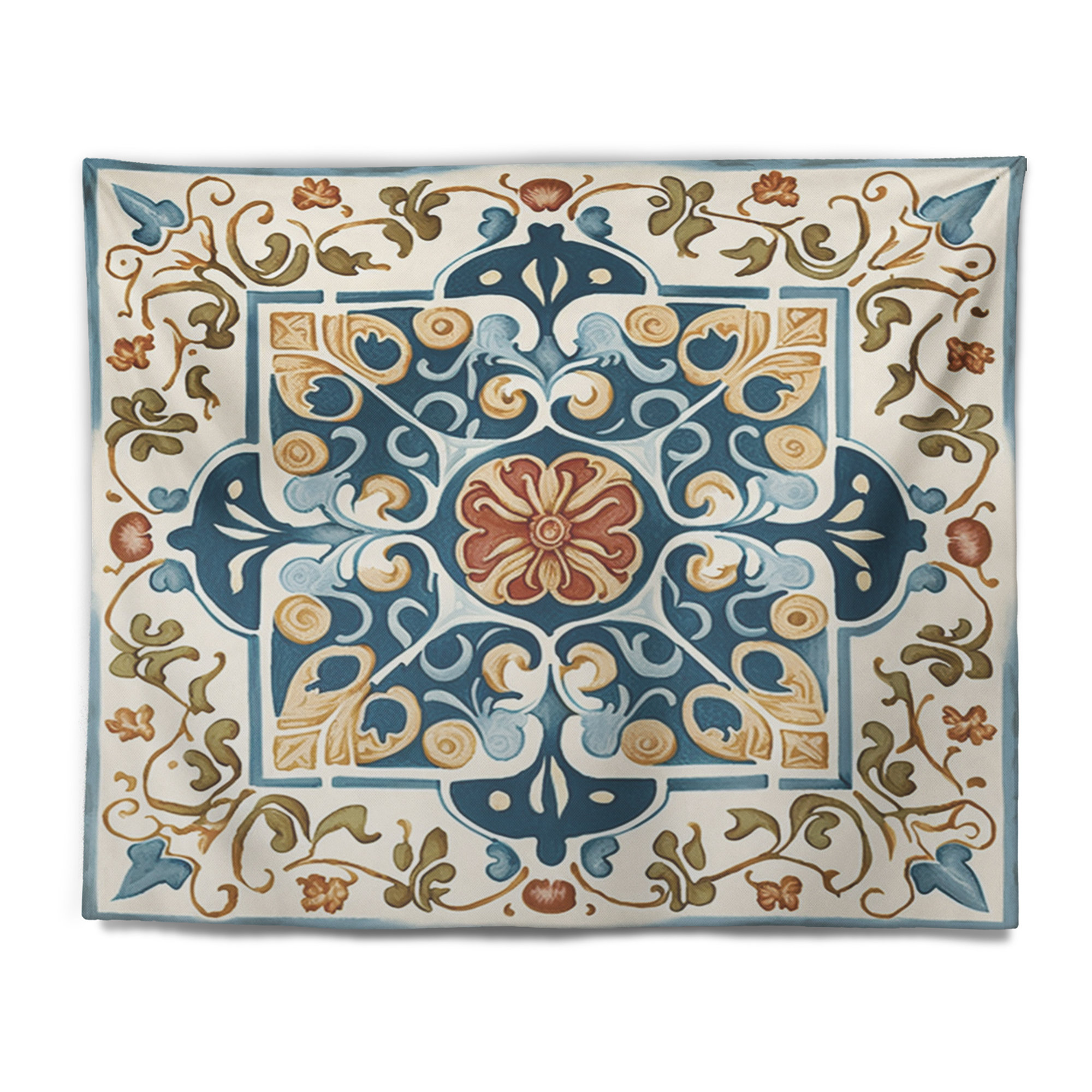 Bungalow Rose Mediterranean Tiles In Retro Blue VIII - Abstract Tile ...