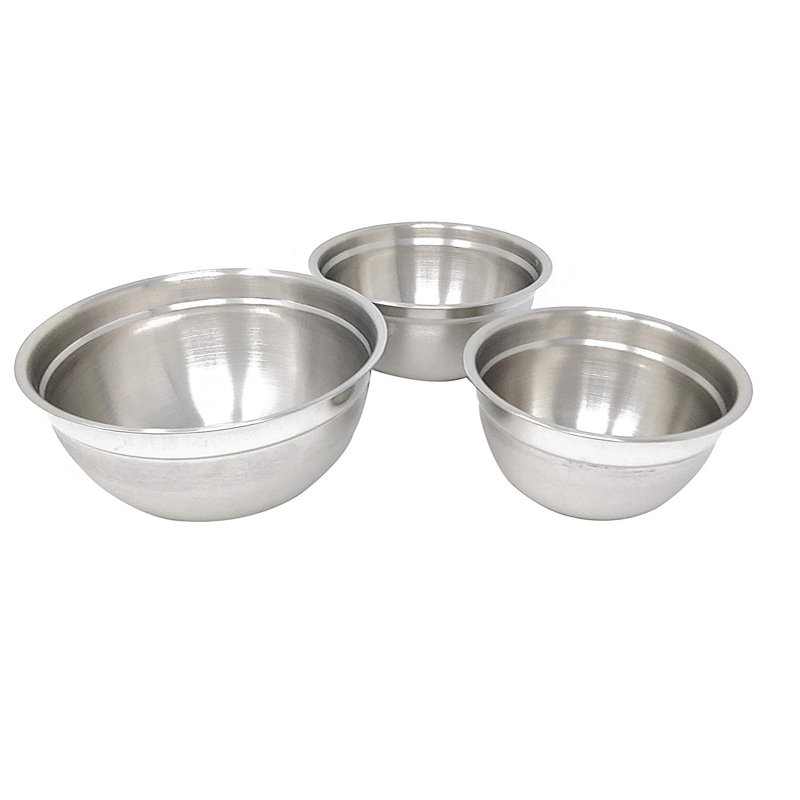 Symple Stuff Ilene Kitchen 3 Piece Stainless Steel Mixing Bowl Set ...