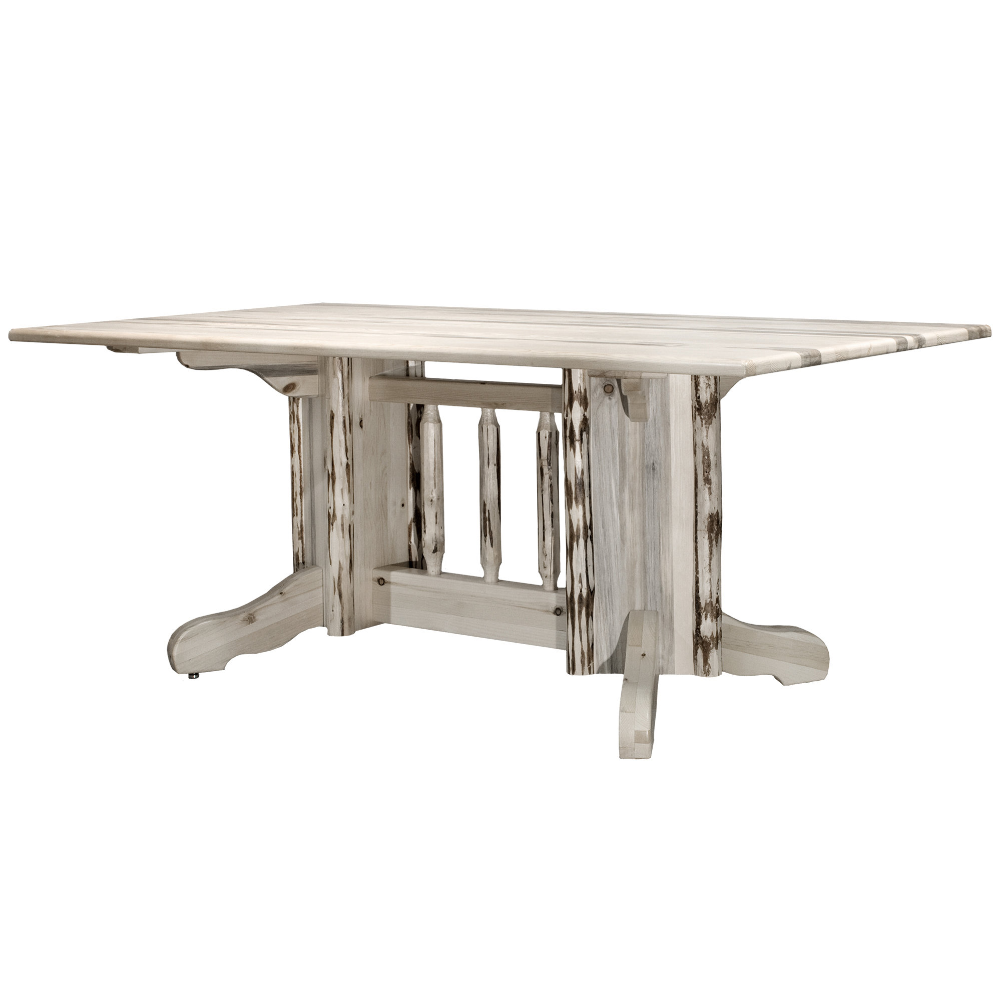 Loon Peak® Montana Collection 40" Lodge Pole Pine Dining Table | Wayfair