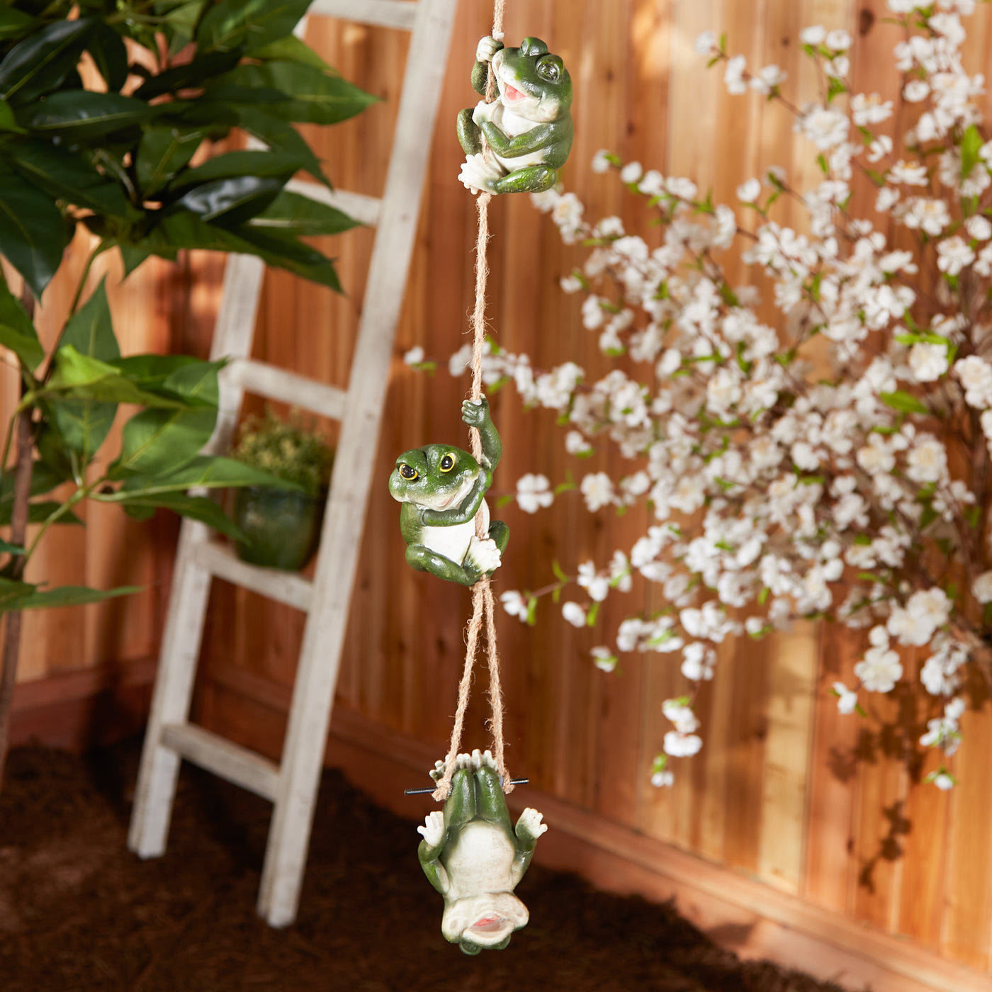 Lark Manor™ FROLICKING FROGS HANGING DECORATION | Wayfair