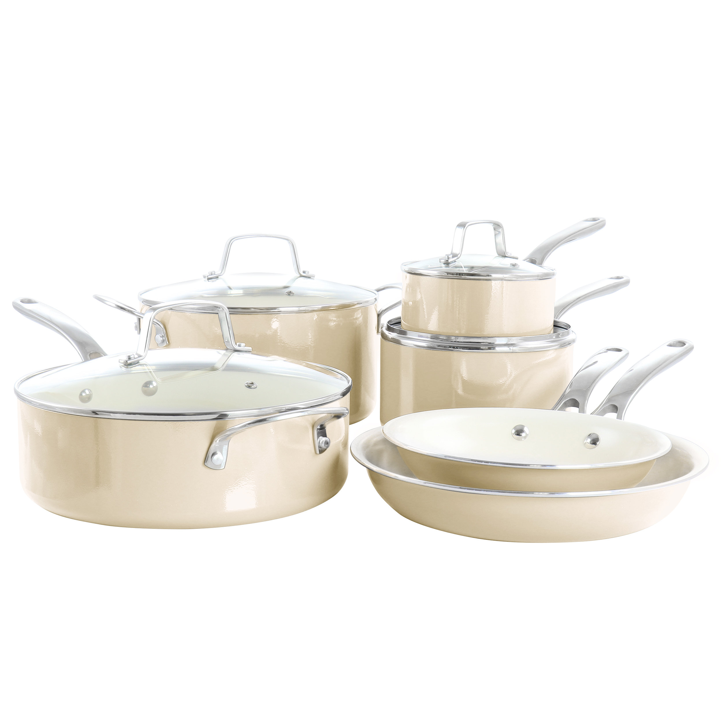 Martha Stewart 10 - Piece Aluminum Cookware Set | Wayfair