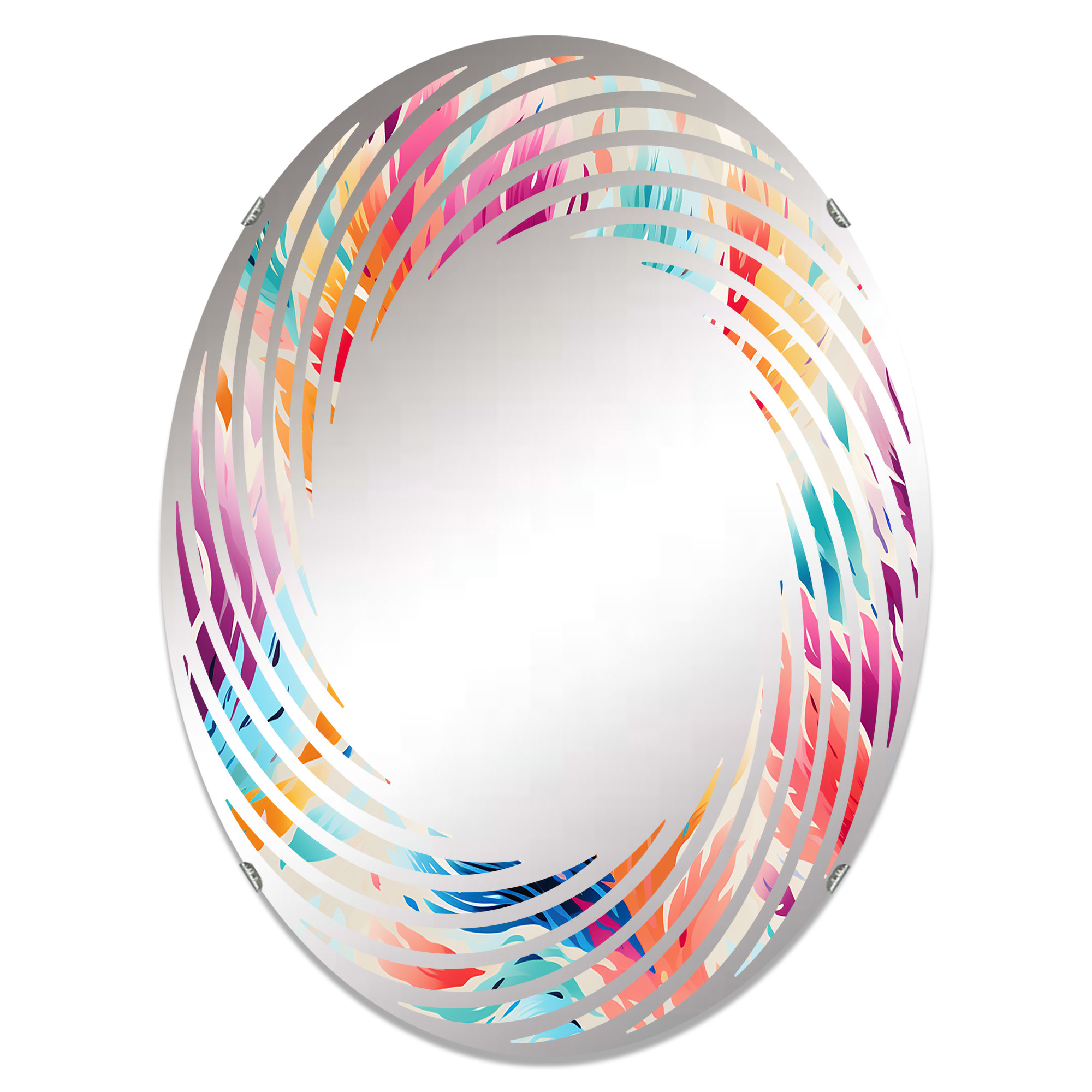 Design Art Blue And Purple Boho Ikat Spirit Embraced - Spiral Wall ...