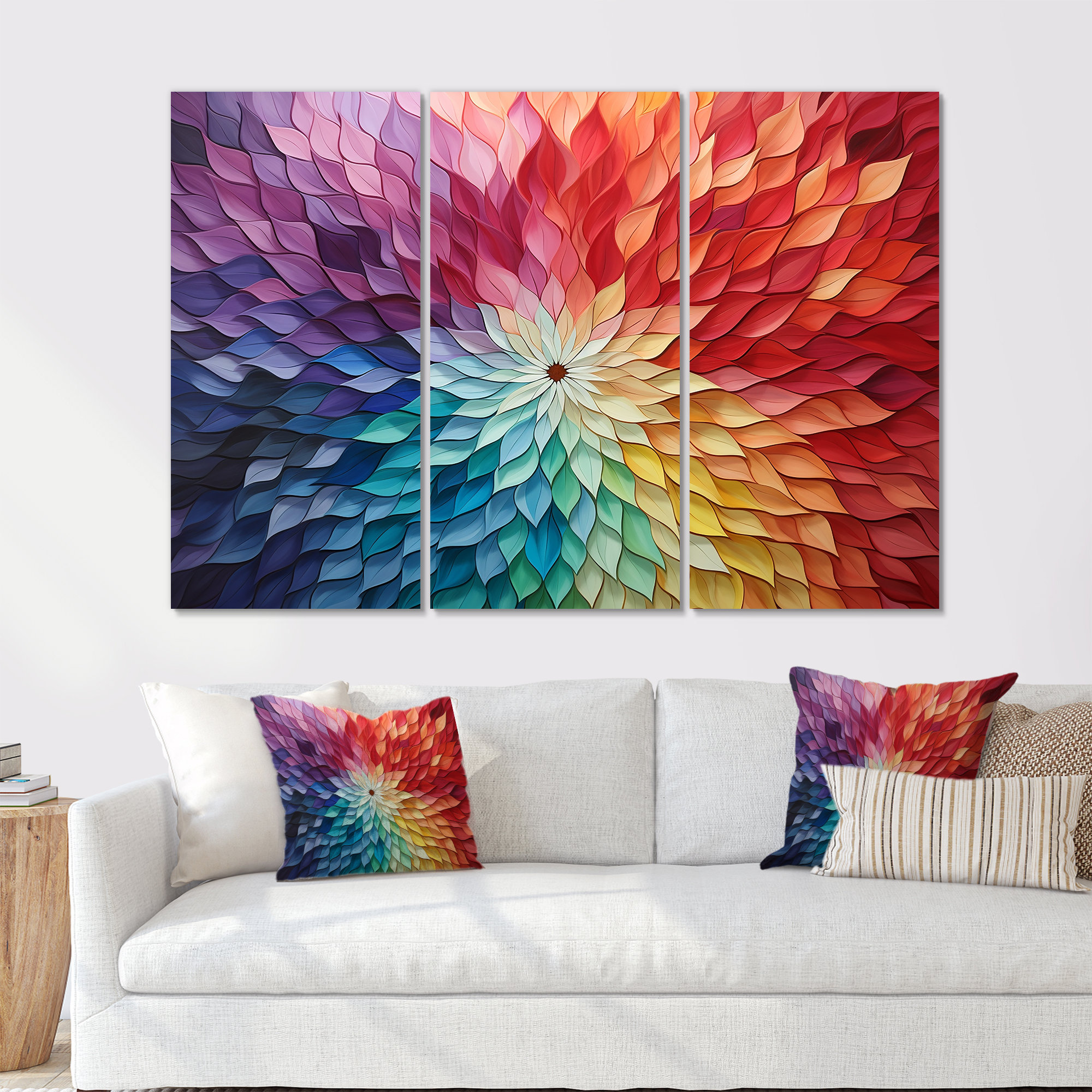 Ivy Bronx Multicolor Op Art Symmetrical Illusions - Op Wall Art Set ...