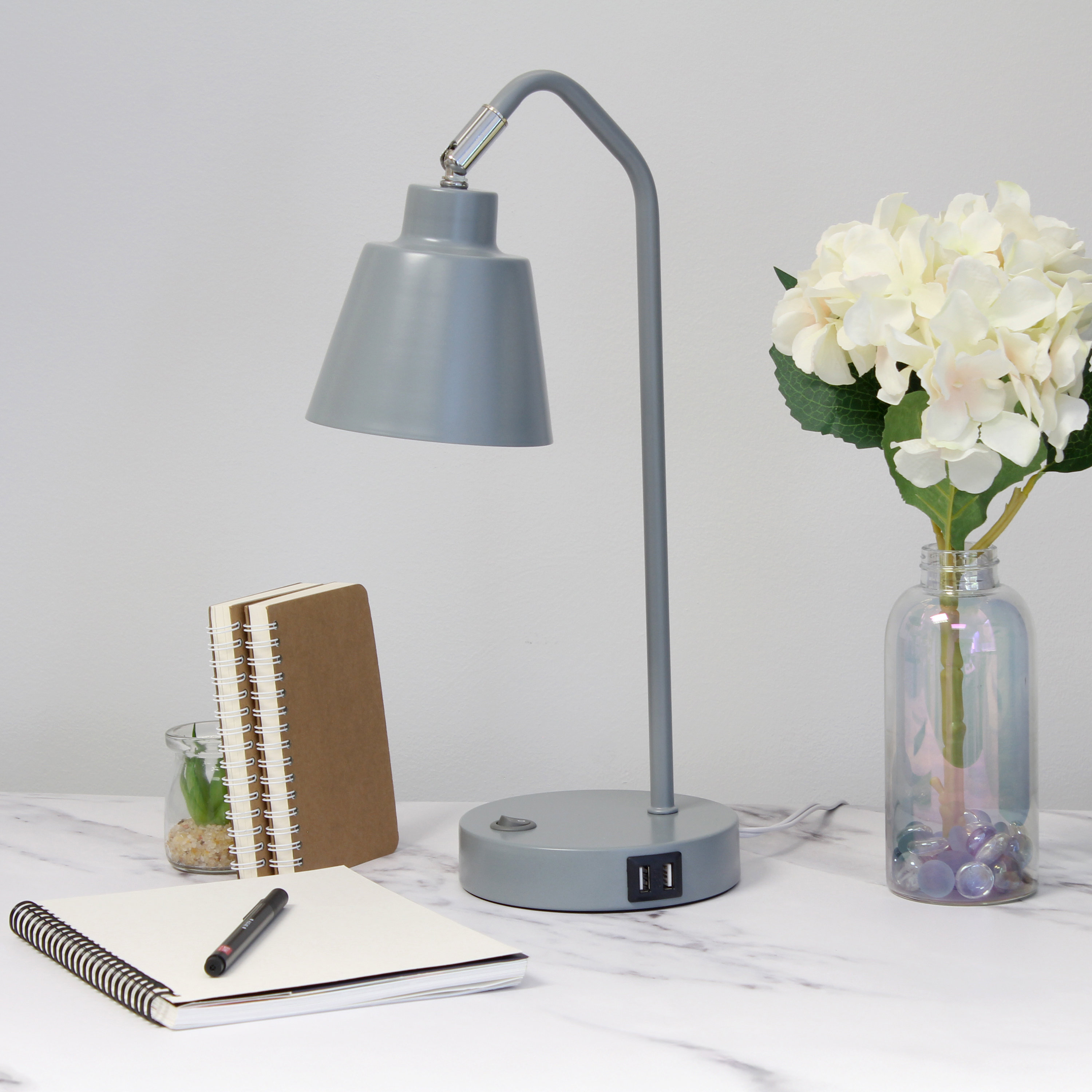 Ebern Designs Simple Designs 16 Inch Chevalier Adjustable Metal Desk ...