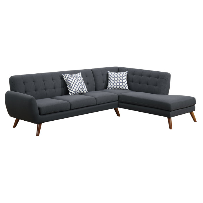 George Oliver Millette 3 - Piece Upholstered Sectional & Reviews | Wayfair