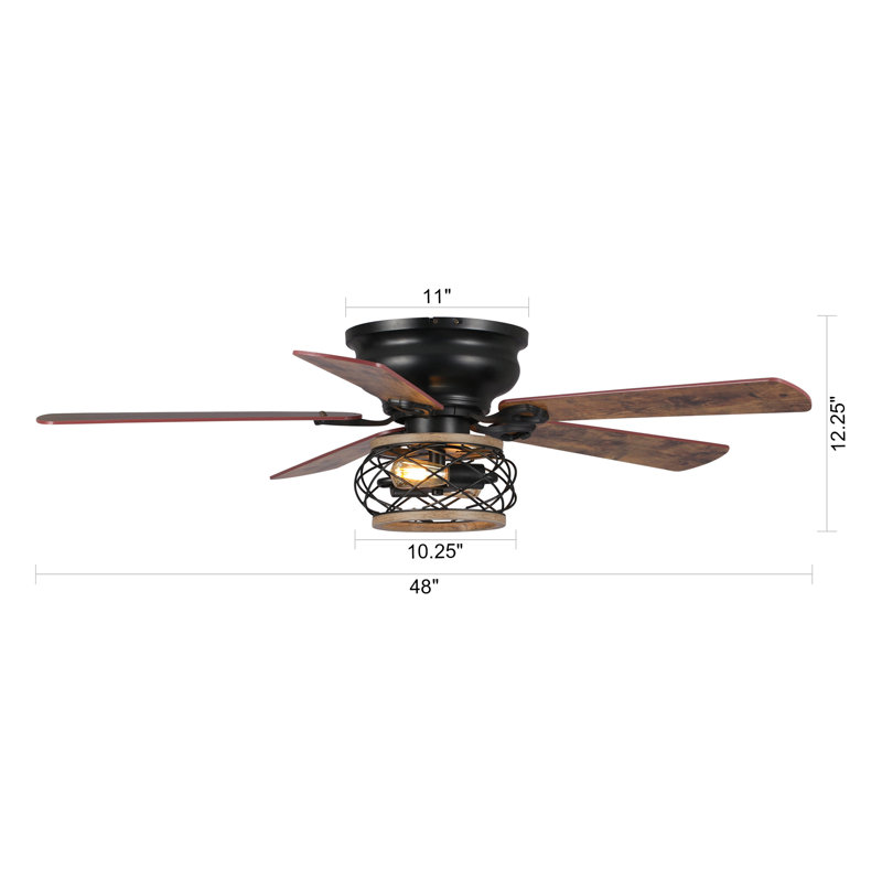 Trent Austin Design® 48" Hadiya 5 - Blade Standard Ceiling Fan with ...