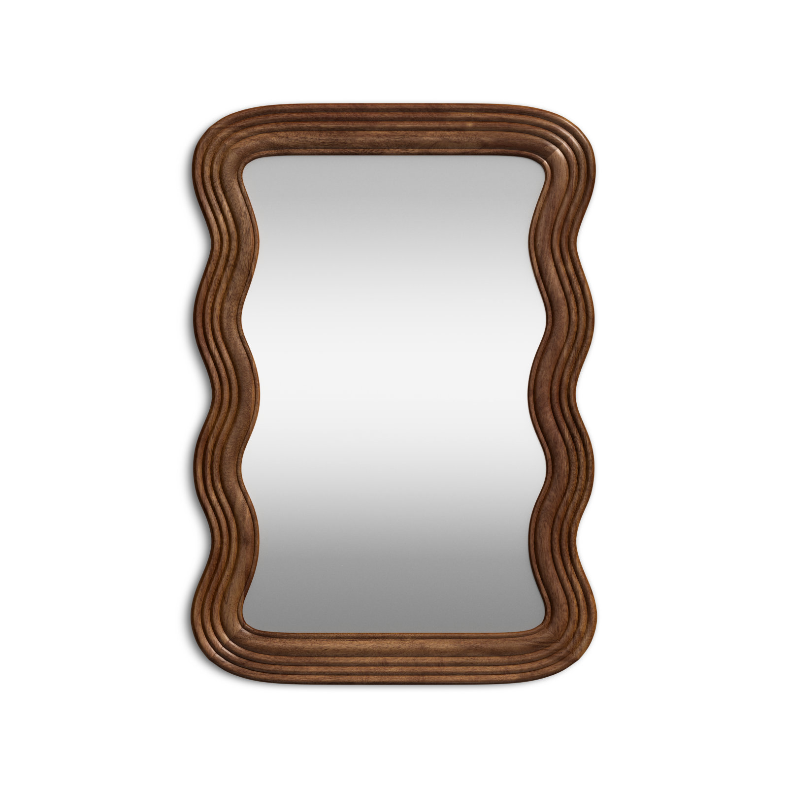 Joss & Main Axinia Solid Wood Wavy Mirror & Reviews | Wayfair