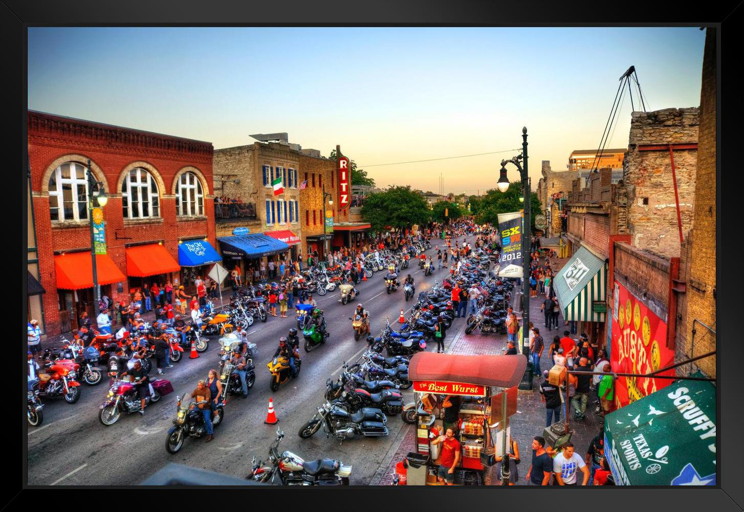 Latitude Run® " Motorcycle Rally On Sixth Street Austin Texas Photo ...