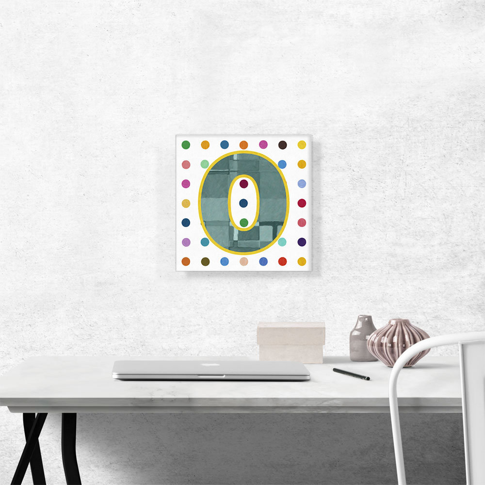 ARTCANVAS Fun Polka Dots Number 0 Zero Numeral - Wrapped Canvas Textual ...