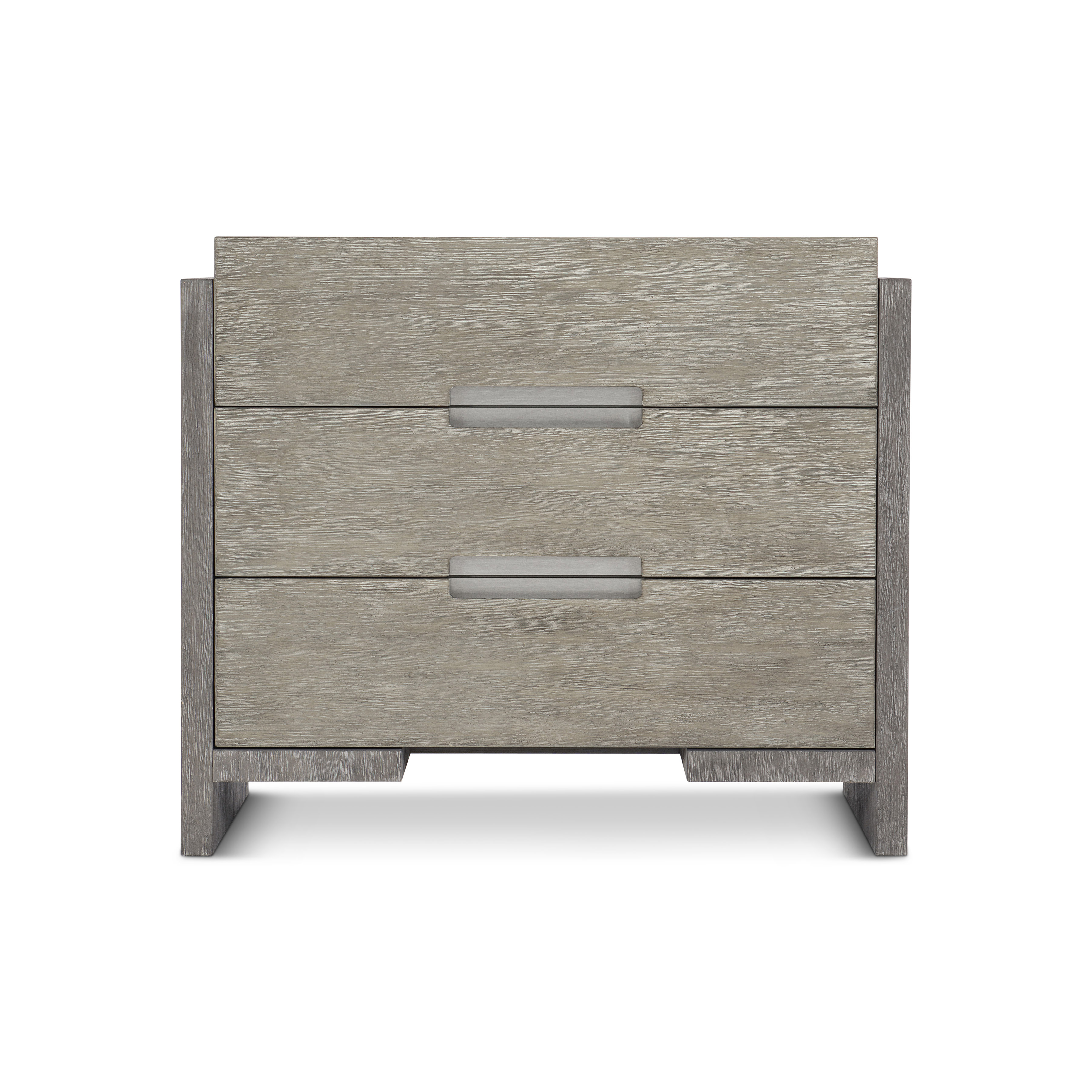 Bernhardt Foundations 3 - Drawer Nightstand in Light Shale/Dark Shale ...