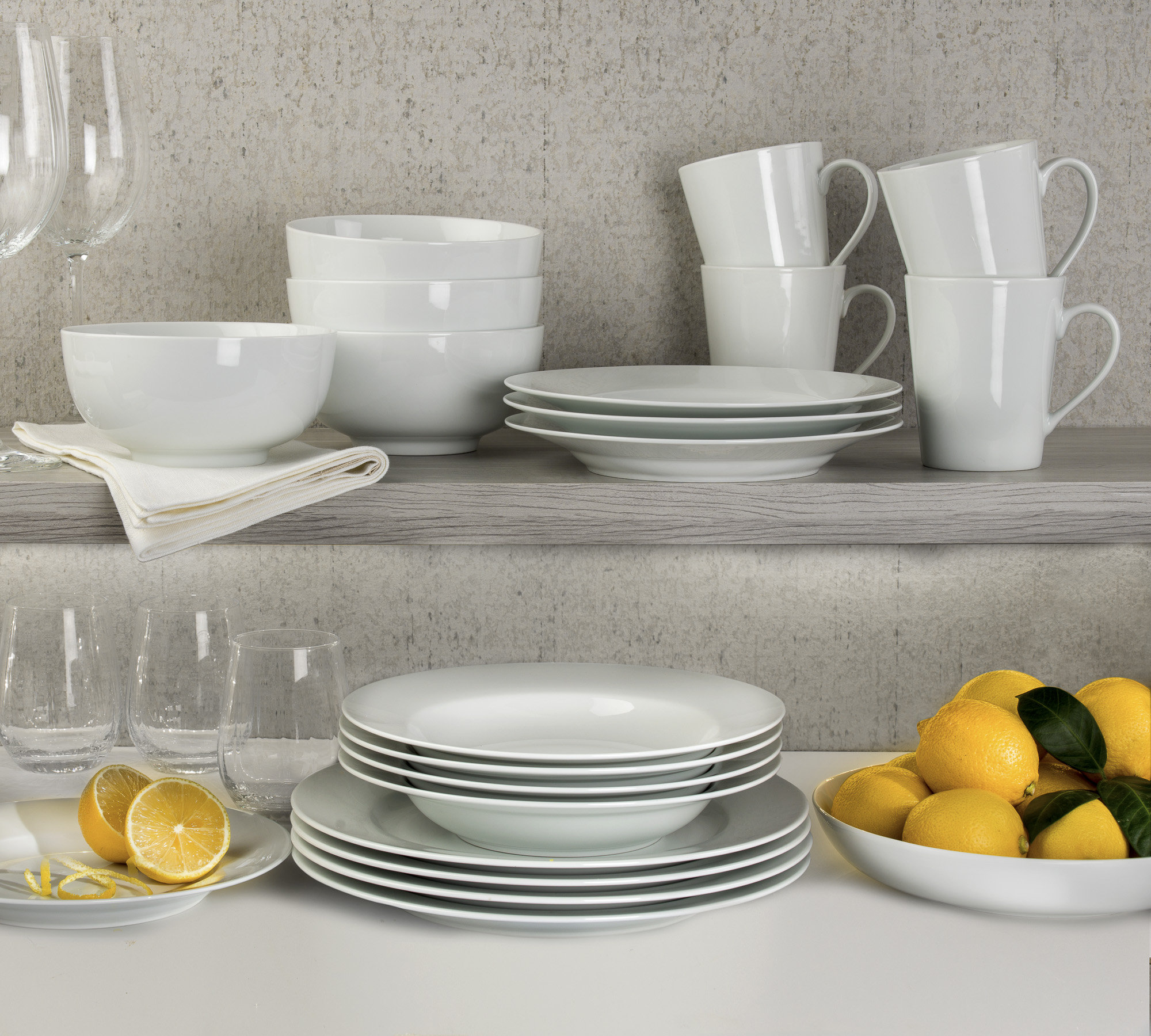 Euro Ceramica Claire Classic Rim Dinnerware Set (Service For 4 ...