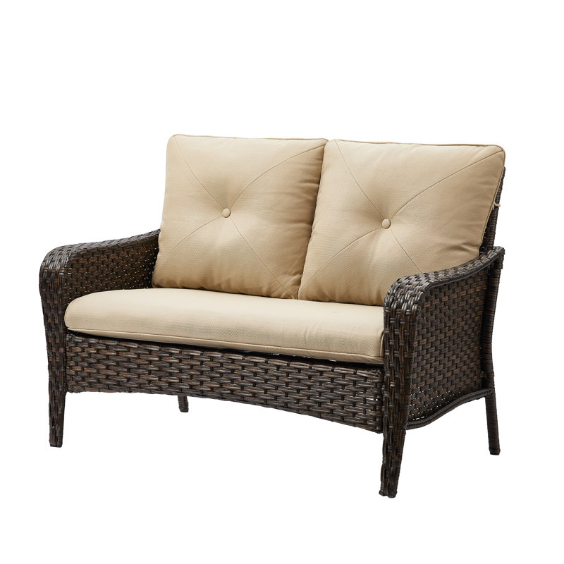 Winston Porter Jacqulina 52.5'' Wicker Outdoor Loveseat | Wayfair