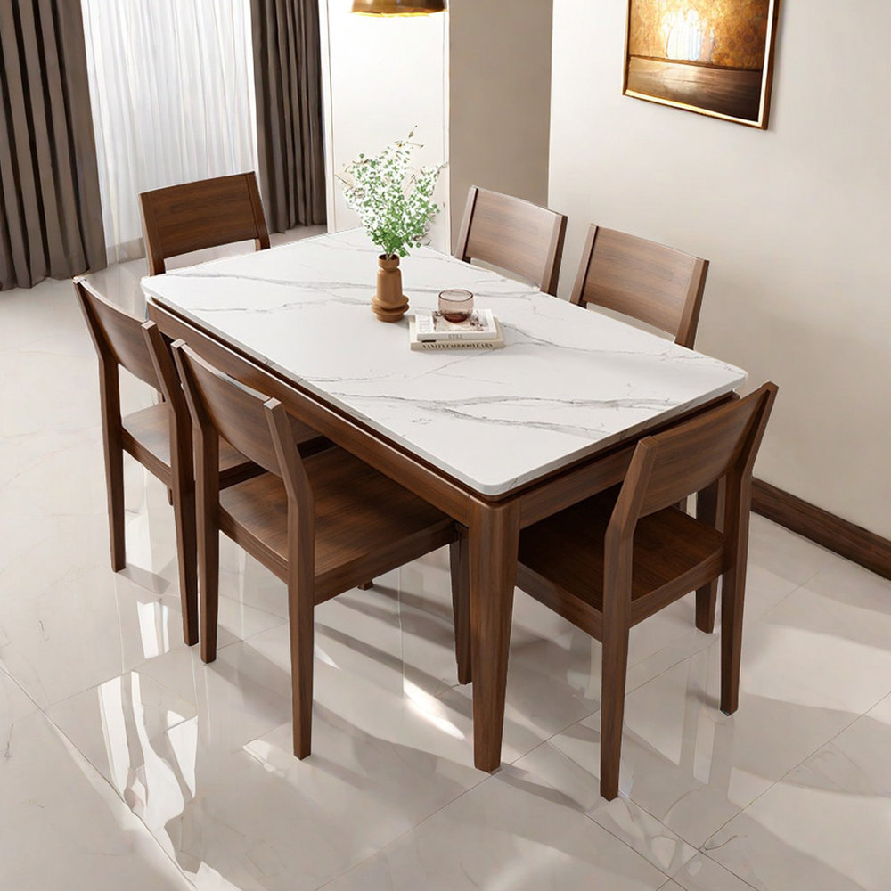ZKuylo Modern simple rectangular dining table sets | Wayfair