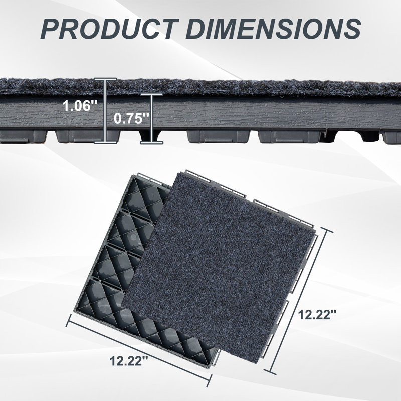 Domi Louvered Mat Plastic Deck Tiles | Wayfair