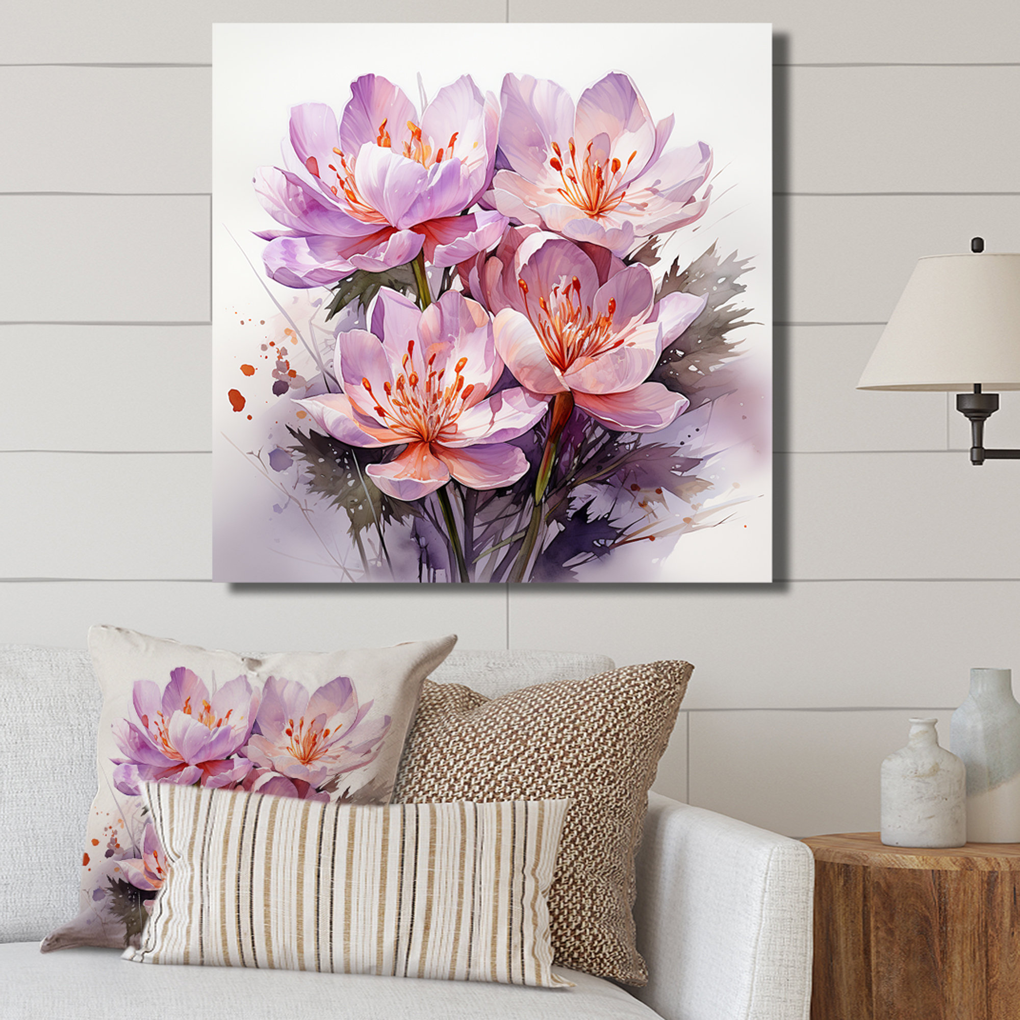 Winston Porter Purple Zen Crocus Blossoms I - Fruits Wall Art | Wayfair
