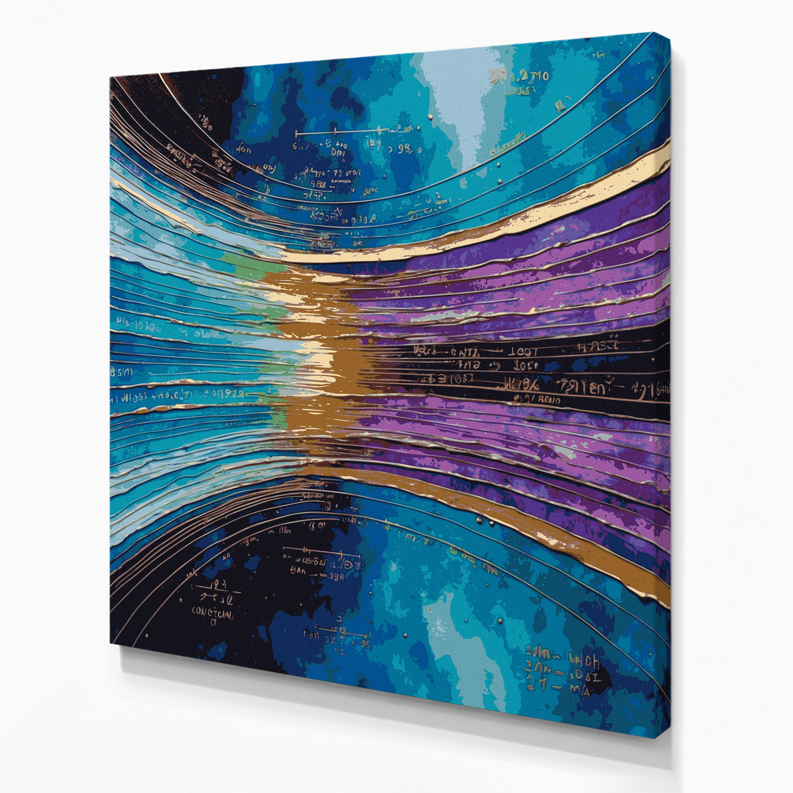 Ivy Bronx Space Electromagnetic spectrum charts Purple Canvas Wall Art ...