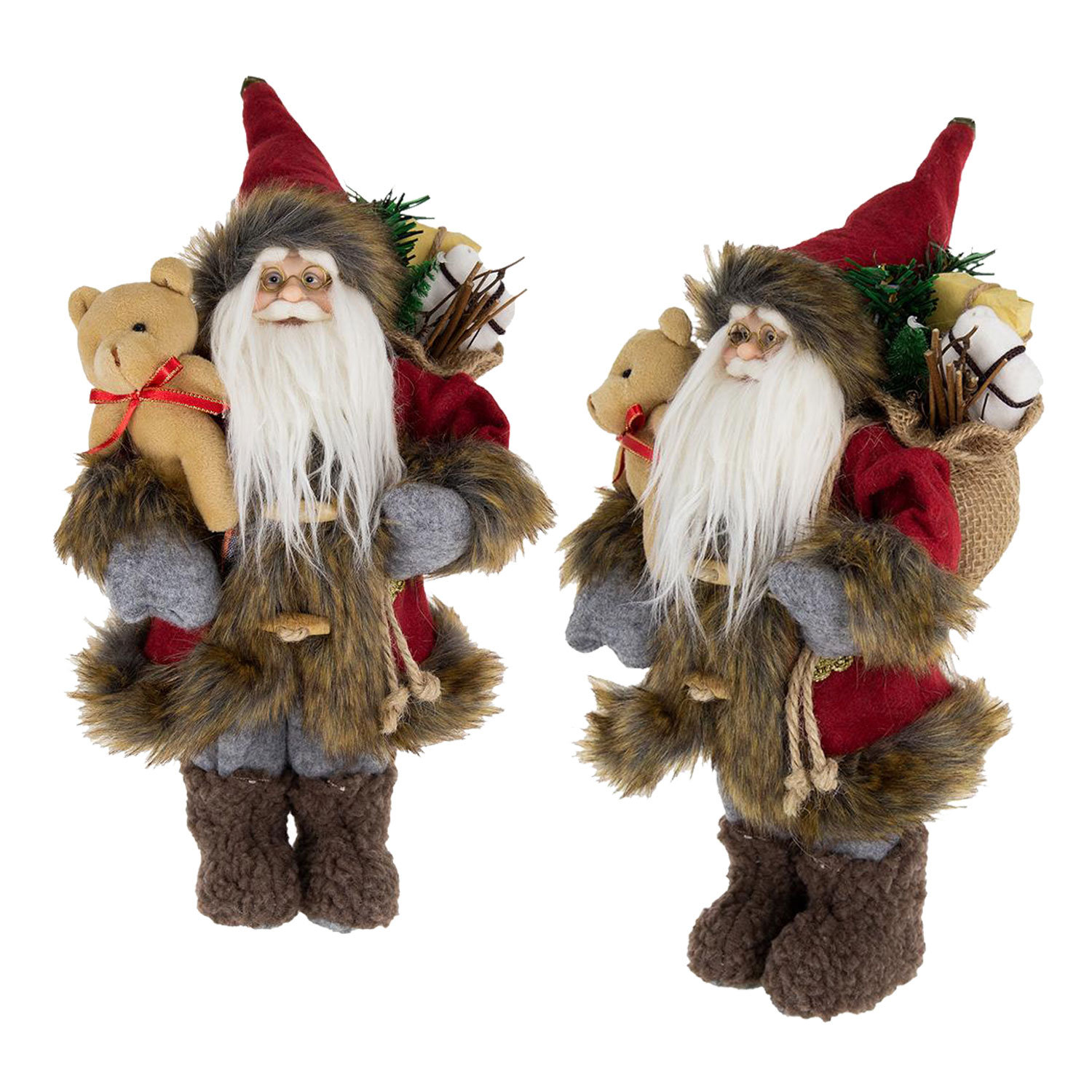 The Holiday Aisle® Santa Claus - Set of 2 - Red/White/Black - Wayfair ...