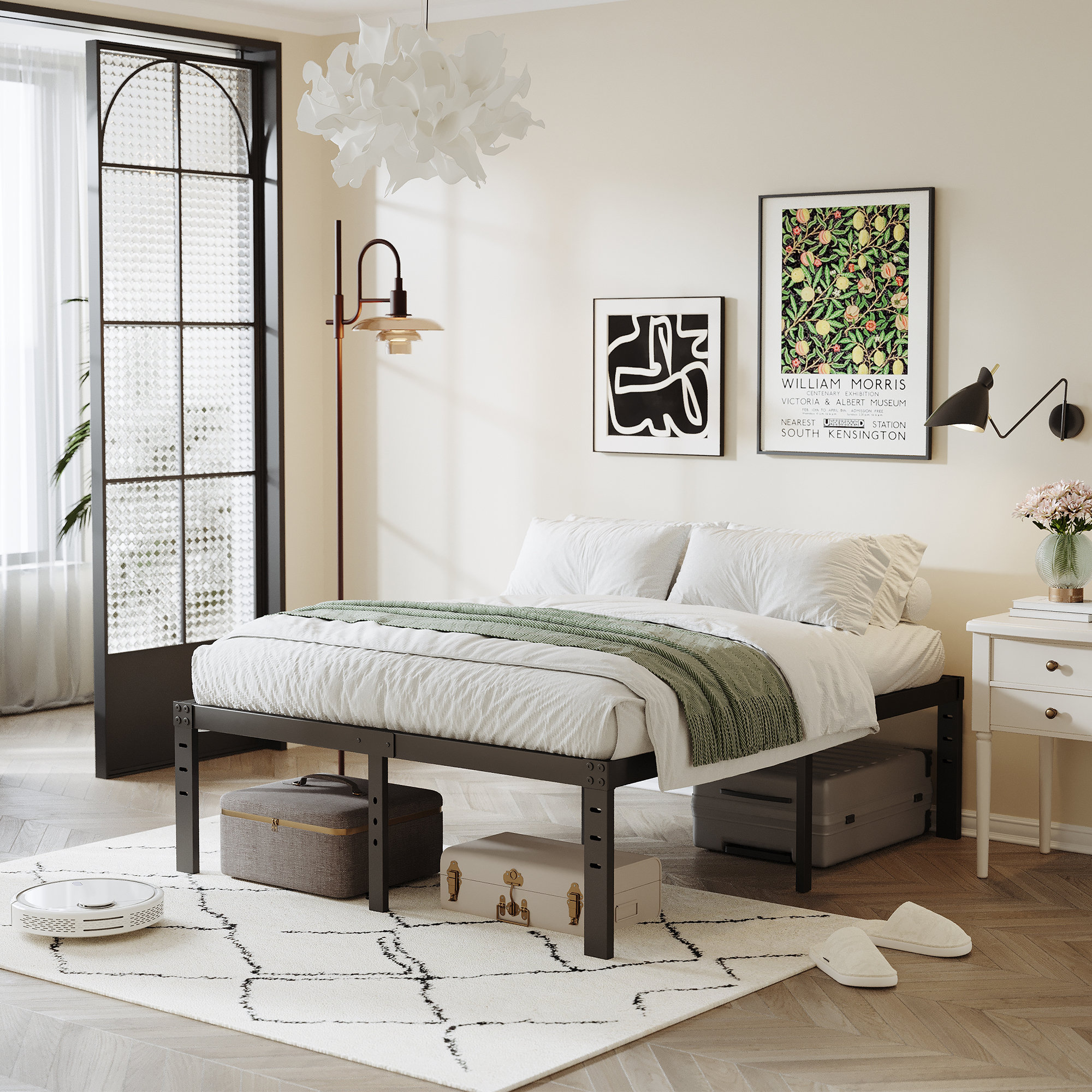 Ebern Designs Kyriel 16'' Metal Platform Bed Frame & Reviews | Wayfair