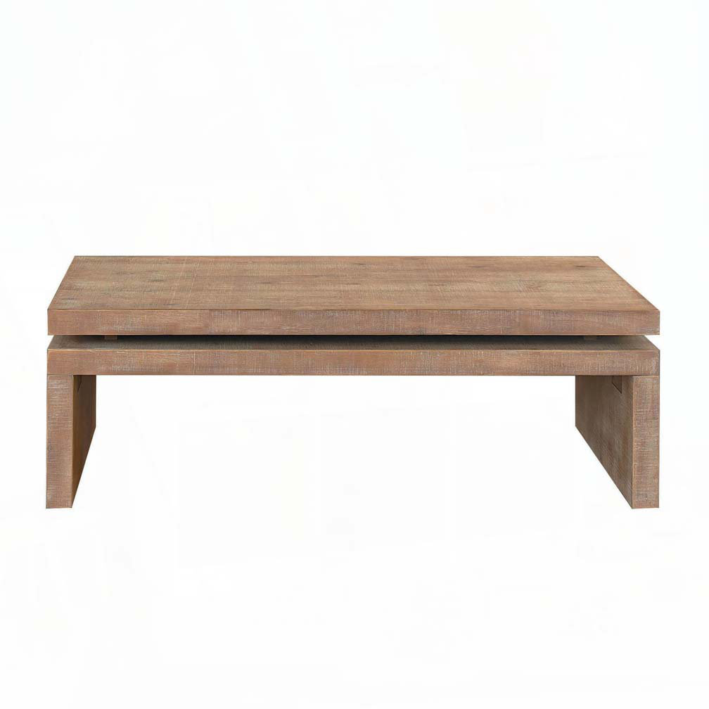 Latitude Run® Rectangular Rustic Wood Coffee Table Living Room Center ...