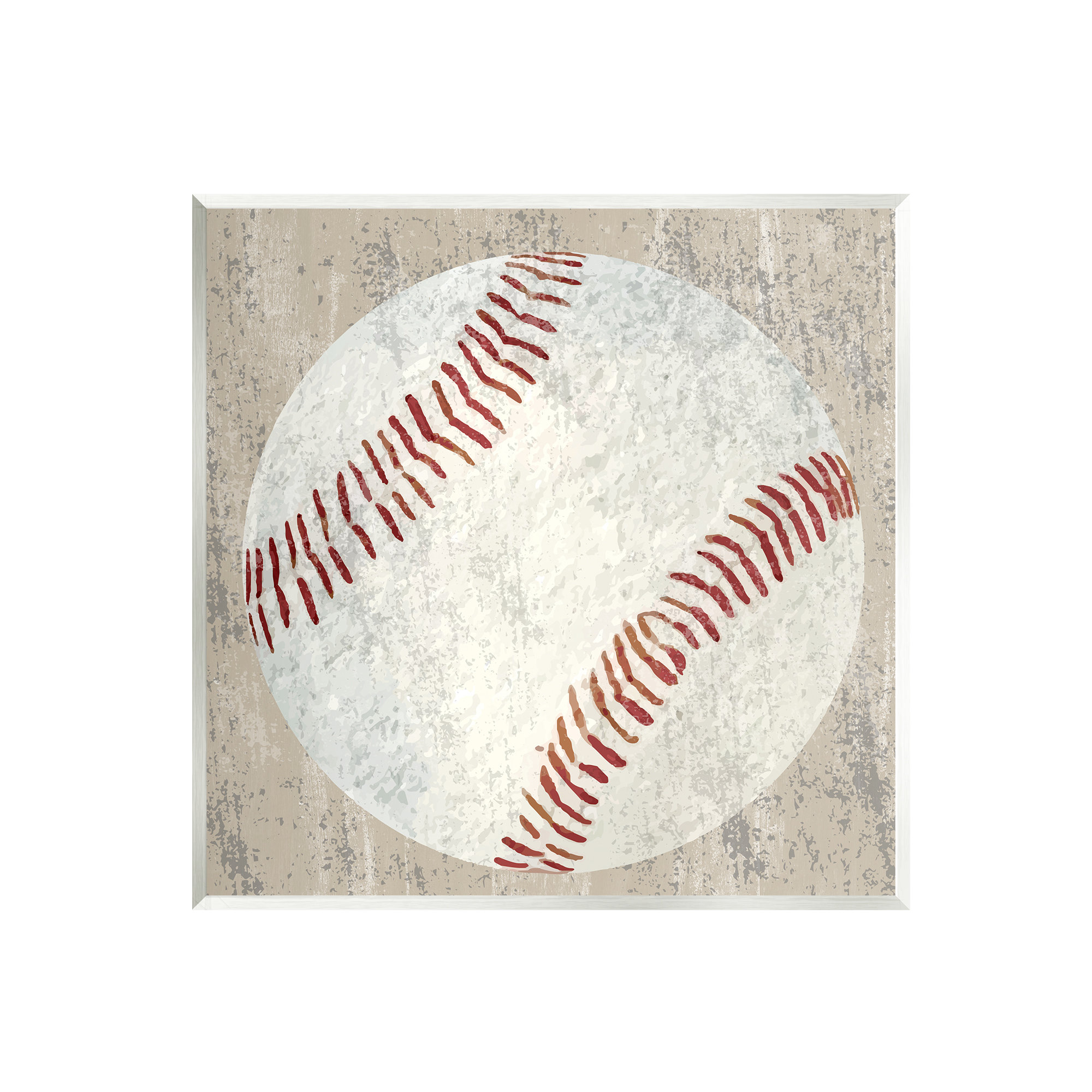 Stupell Industries Rustic Sports Baseball by Kim Allen | Wayfair