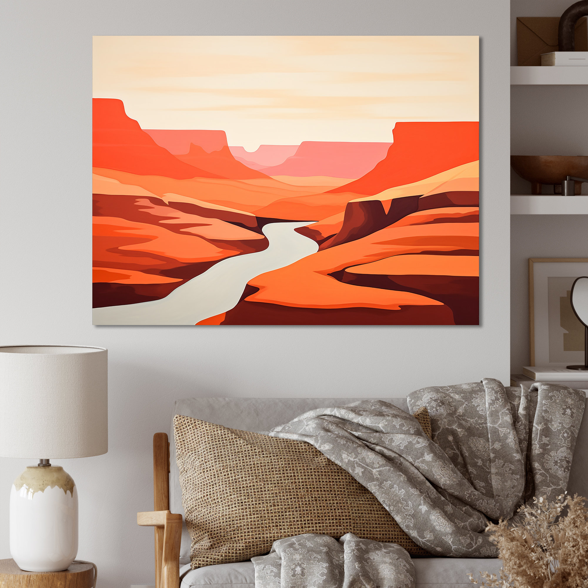 Union Rustic Brown Minimalism Canyon Calm IV On Canvas Print | Wayfair