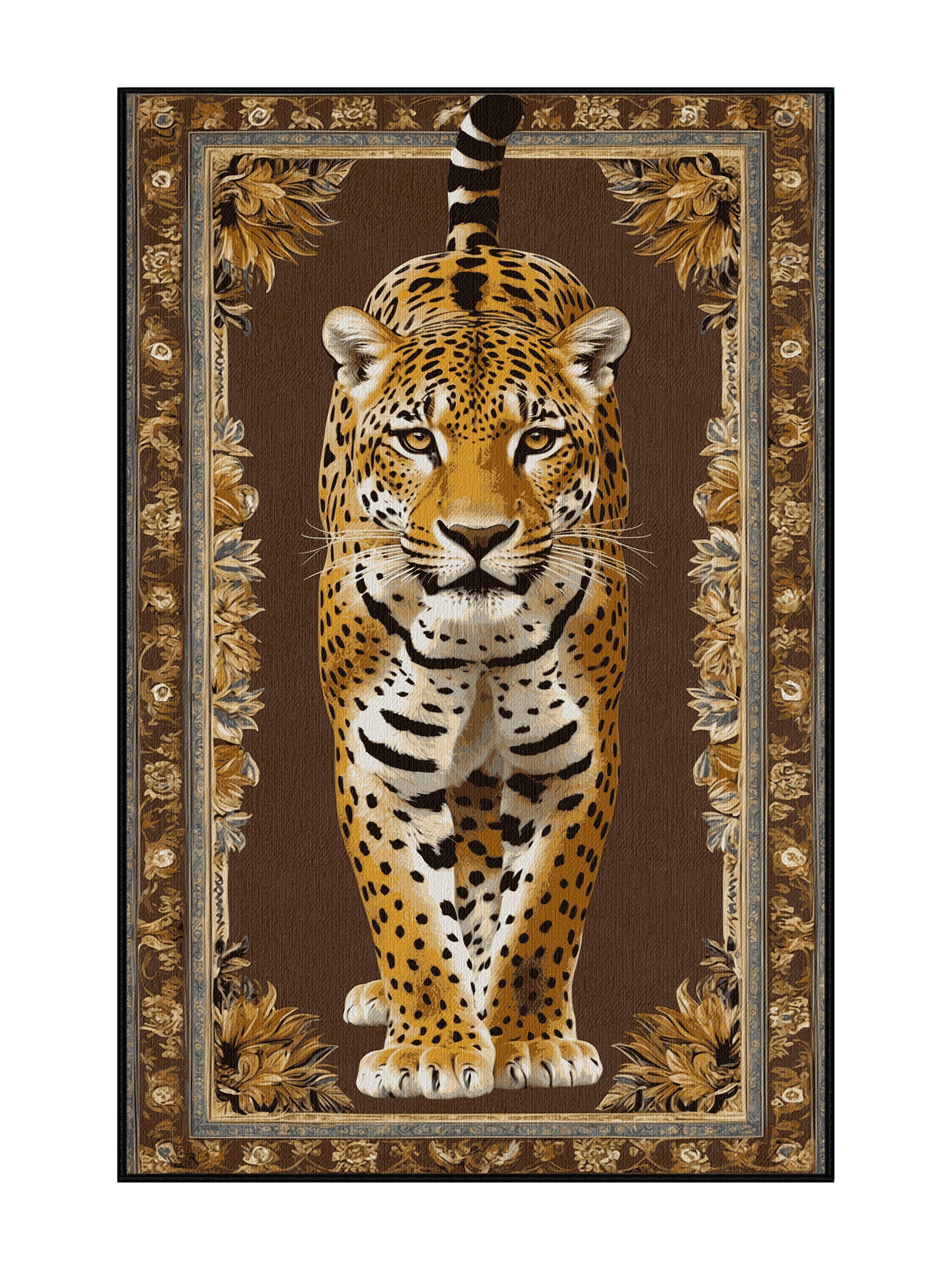 Foundry Select Washable Golden Jaguar Big Cats Area Rug | Wayfair