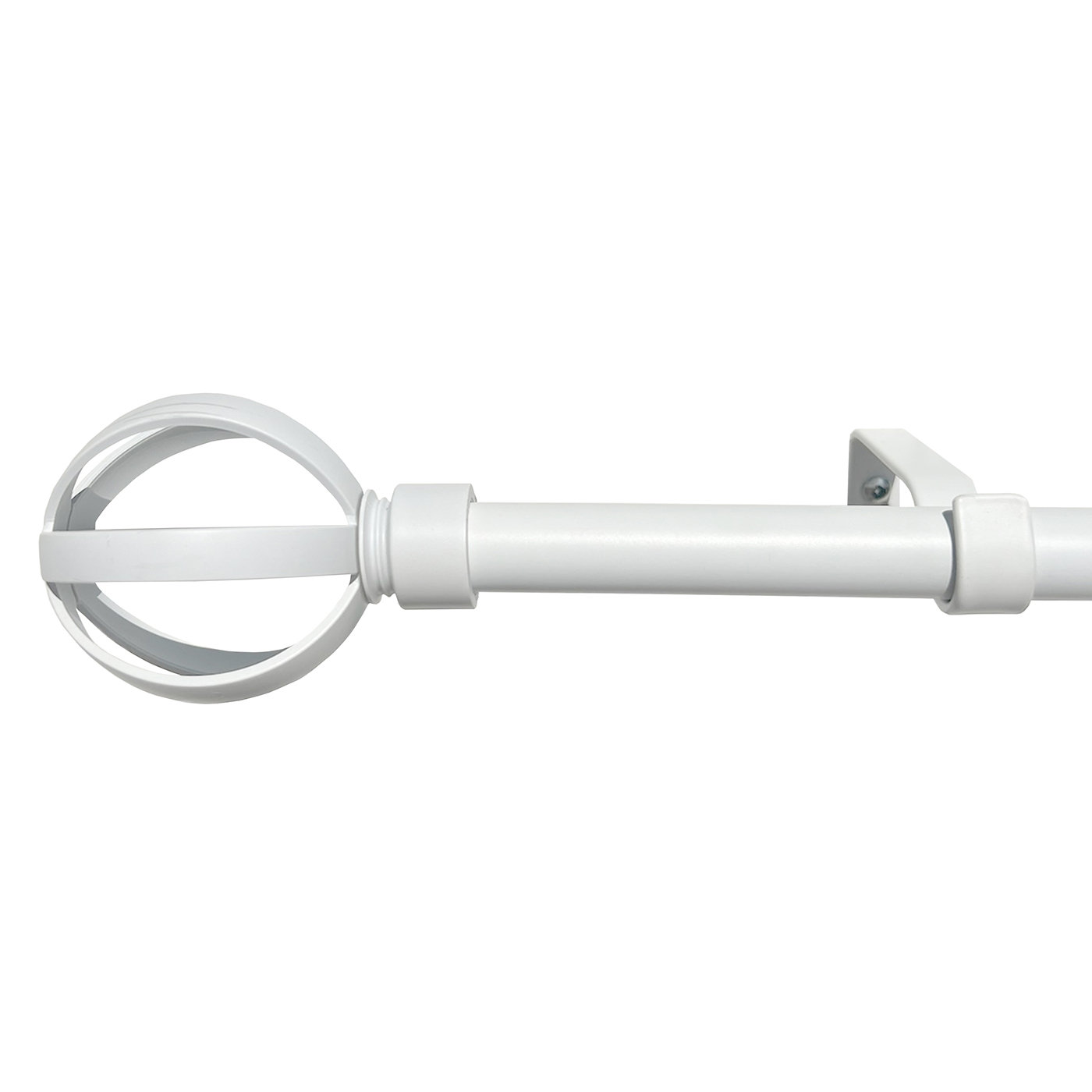 Symple Stuff Rotella Metal Rod With PVC Finials Adjustable Single ...