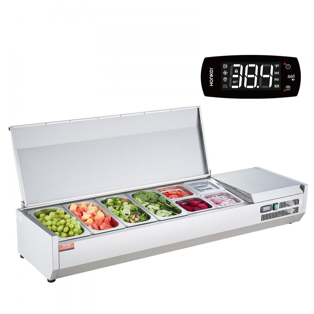 Stellweilan Tessberg Refrigerated Condiment Prep Station, 150 W ...