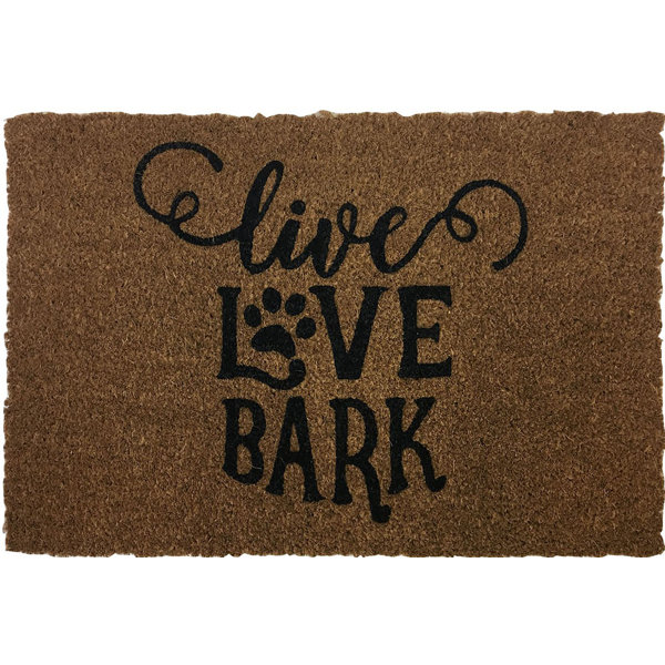 Happy Larry Canady Live Love Bark Doormat | Wayfair.co.uk