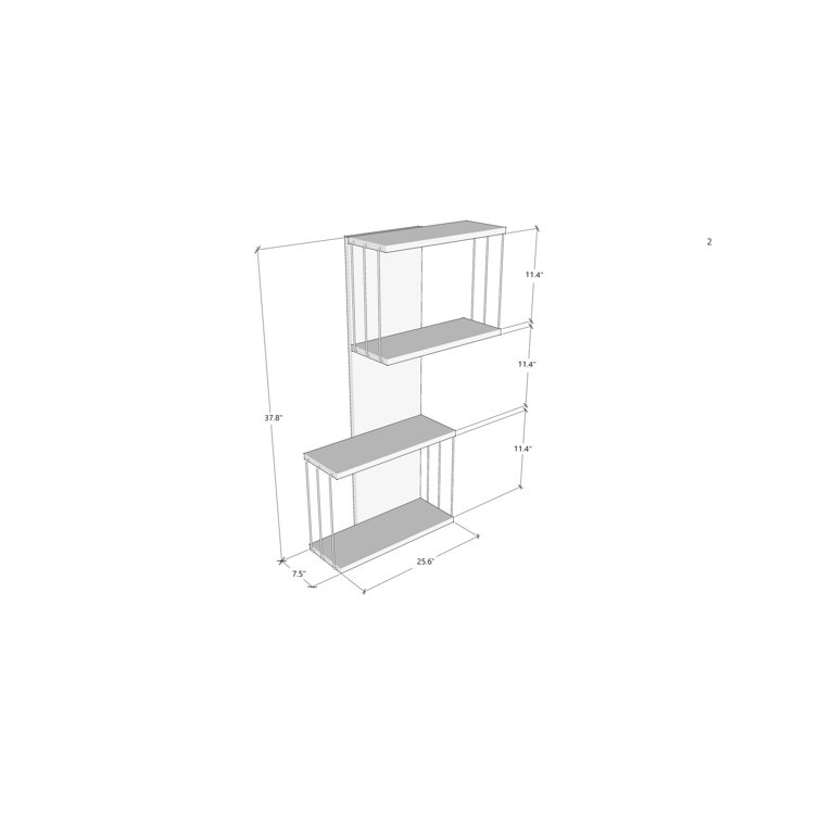 Mercury Row® Sappington 4 Piece Tiered Shelf | Wayfair